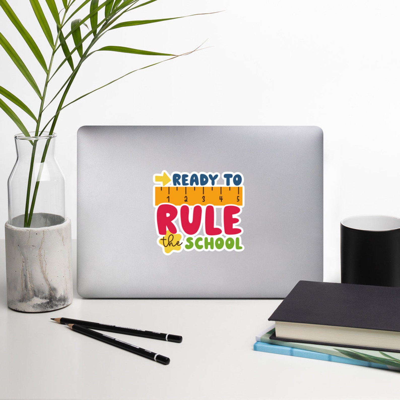 School Sticker Teacher Pupil Supply Back to School Vinyl Decal Cute ...