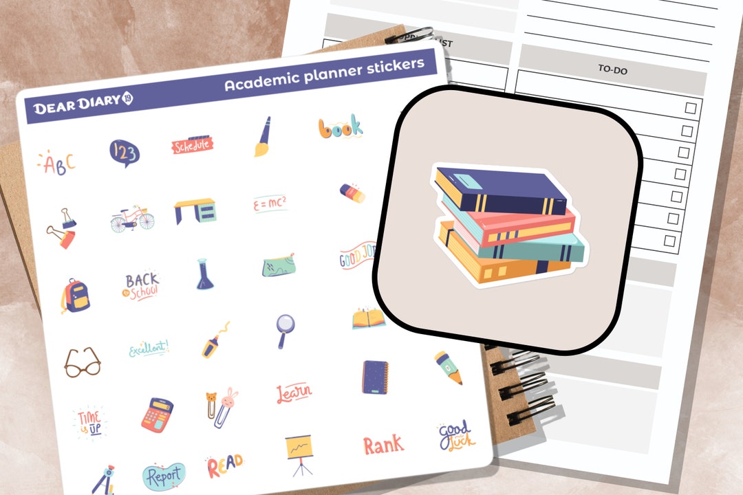 Academic Planner Stickers Sheet Checkpoint Reminder Checklist Tracker ...
