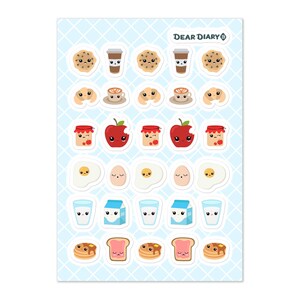Planner Stickers Kawaii Meal Food Breakfast Diet Nutrition Checklist ...