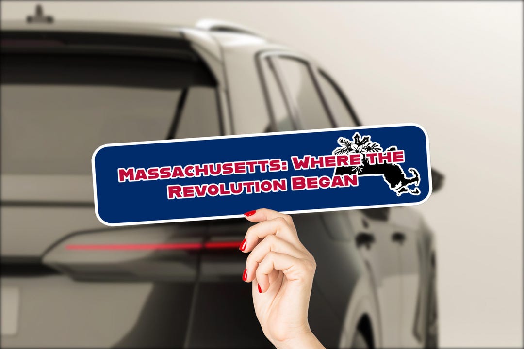 Massachusetts Bumper Sticker State Pride Waterproof Vinyl Car Decal ...