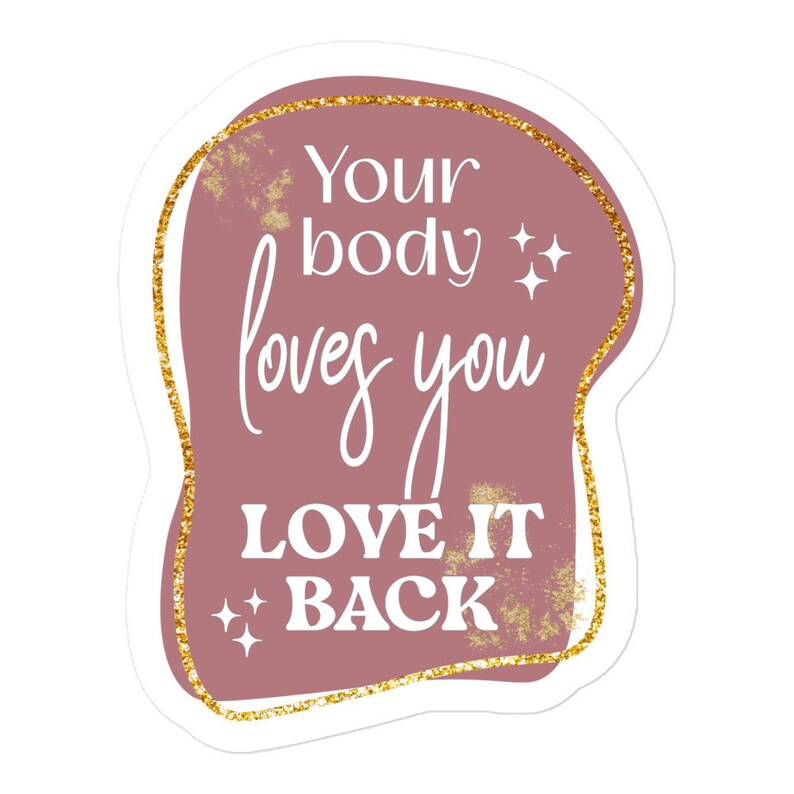 Body Positivity Stickers Affirmation Mental Health Self Care ...