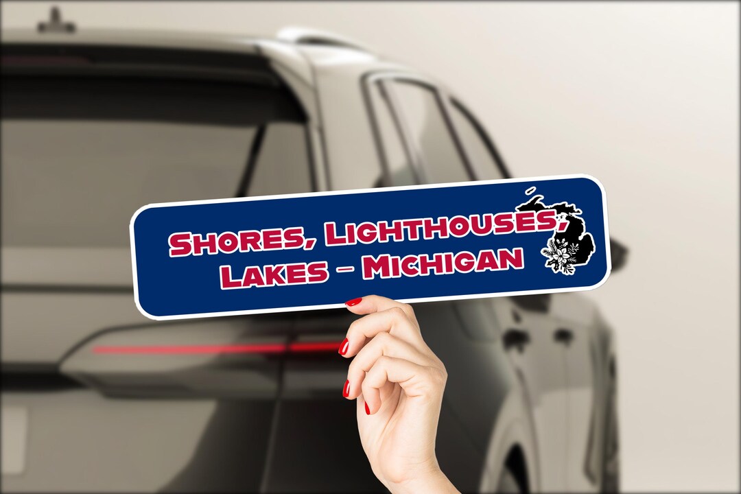 Michigan Bumper Sticker State Pride Waterproof Vinyl Car Decal American ...