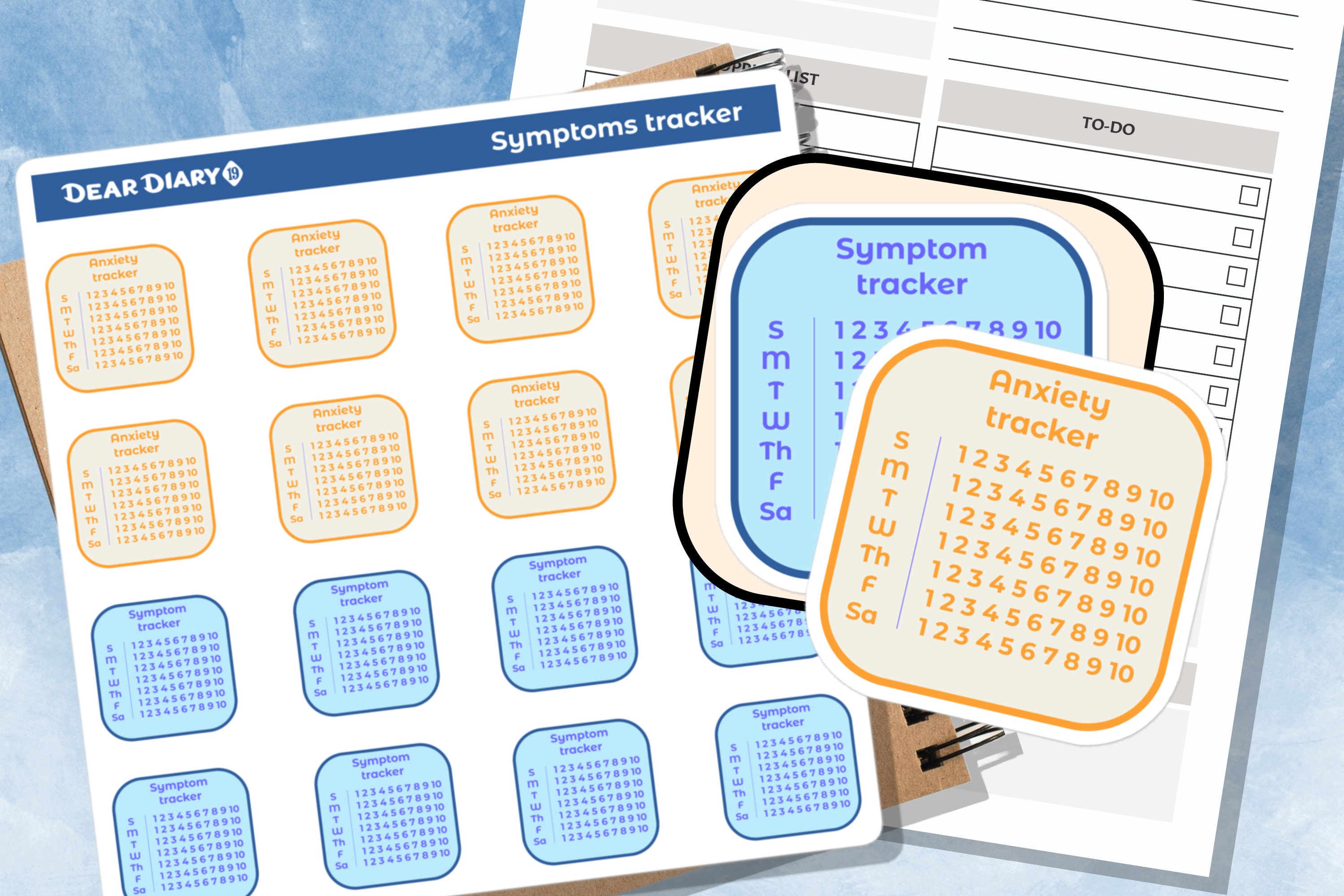 Daily ADHD BPD Planner Stickers Sheet Anxiety Bipolar Disorder Mental ...