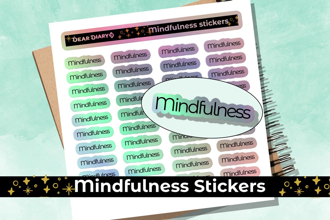 Mindfulness Planner Stickers Sheet Aesthetic Mental Health Self-care ...