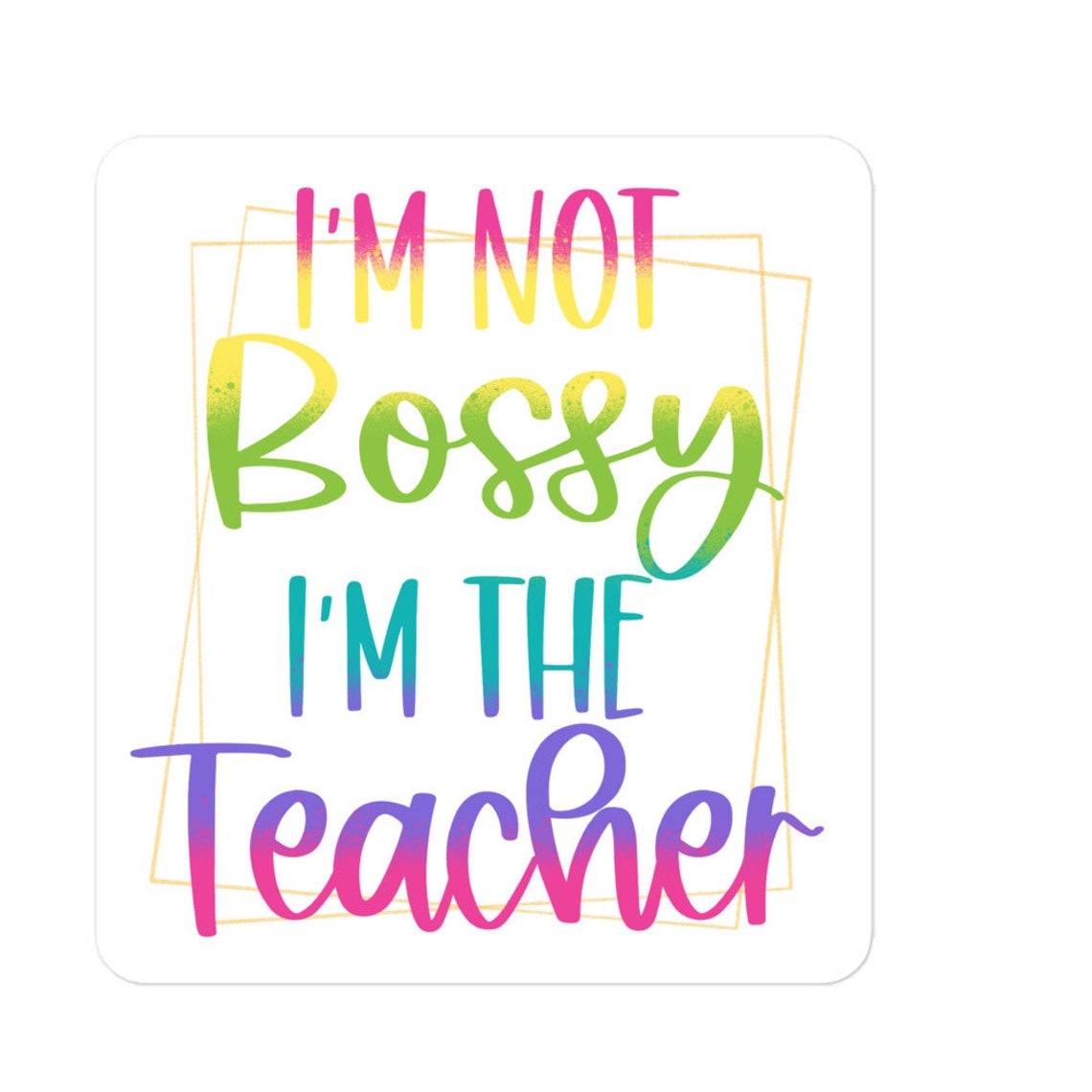 Teacher Stickers Best Teacher Gift Back to School Vinyl Decal Cute ...
