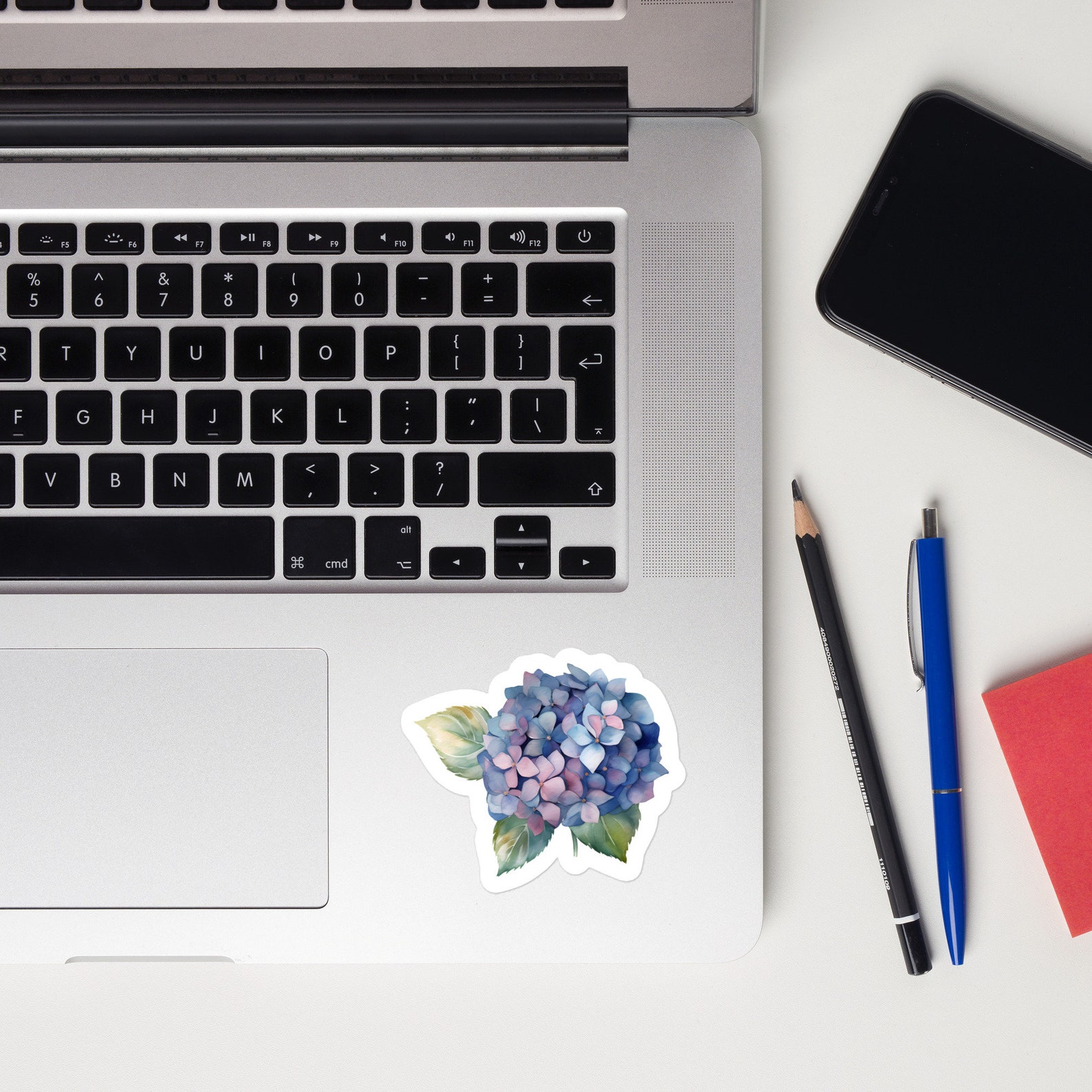 Hydrangea Sticker Floral Blooming Watercolor Petal Greenery Aesthetic ...