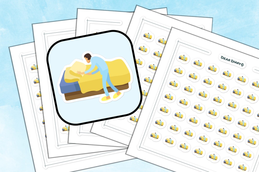 98+ Stickers Pack of Morning Routine Planner Stickers Sheet Tidying up ...