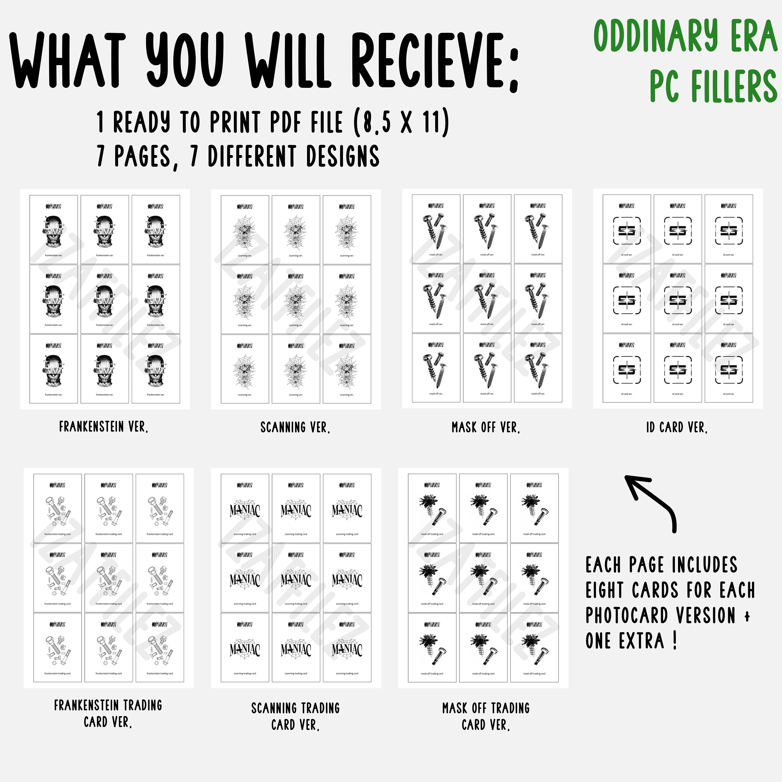 Stray Kids Photocard Binder Filler (digital Download, Print) Oddinary ...