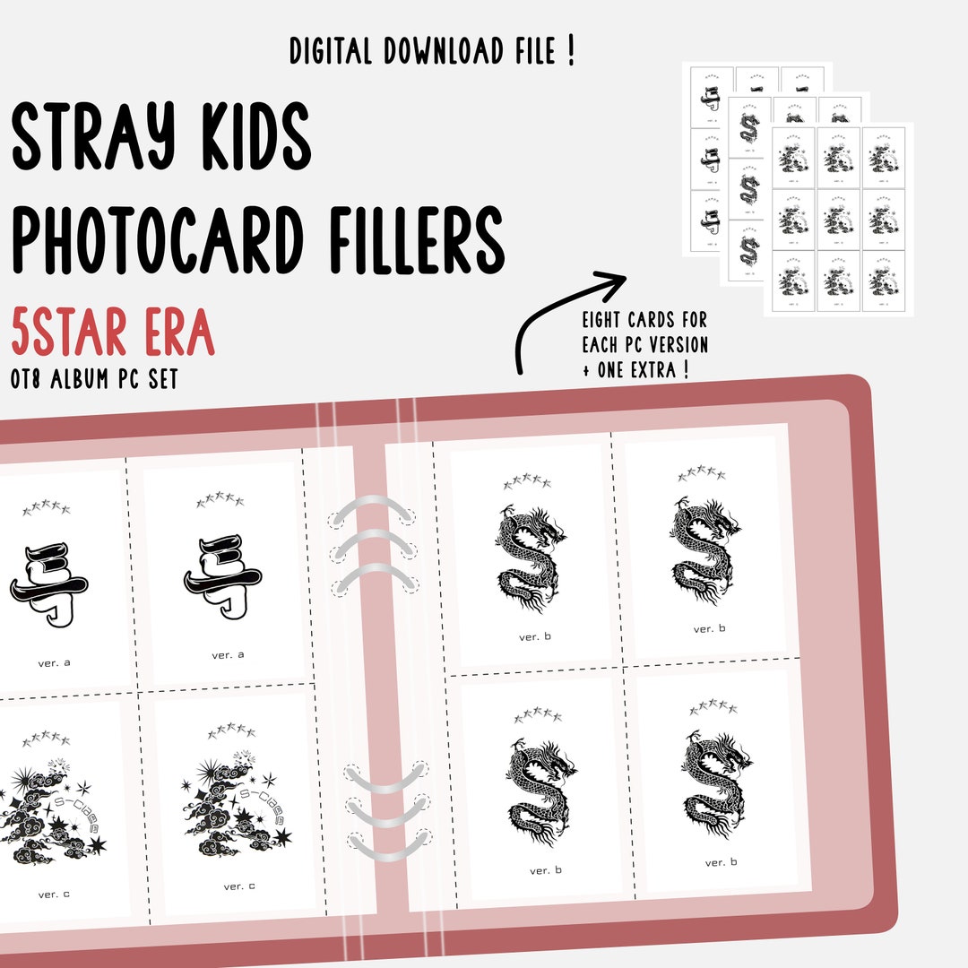 Stray Kids Photocard Binder Filler (digital Download, Print) 5STAR Pc Collection - Etsy