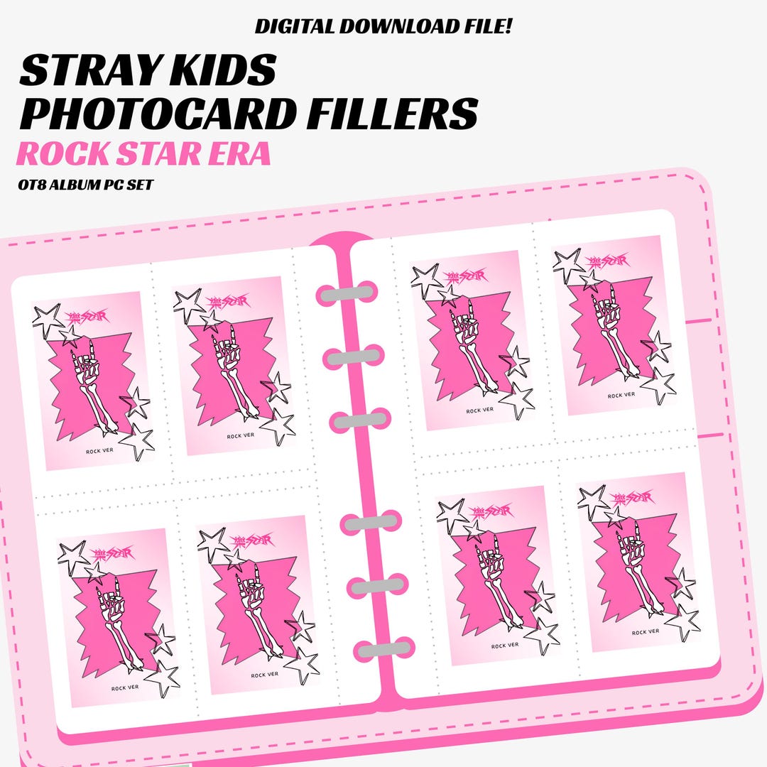 Stray Kids Photocard Binder Filler (digital Download, Print) Rockstar ...