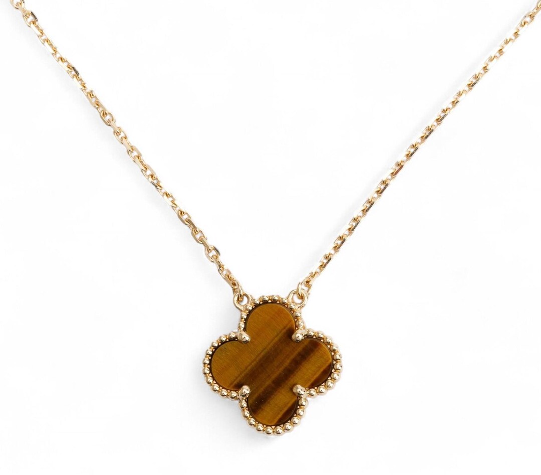 Van Cleef 'amber' Clover Pendant - Etsy UK