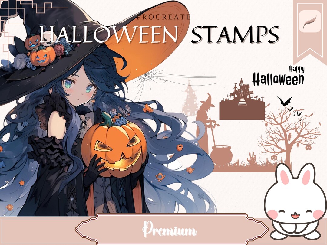 Halloween Procreate Stamps, Spooky Procreate Stamps, Witch Procreate ...