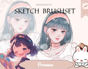 5 Procreate Drawing Brushes, Procreate Sketch and Lineart Brush Set, Procreate Rendering Brushes ...