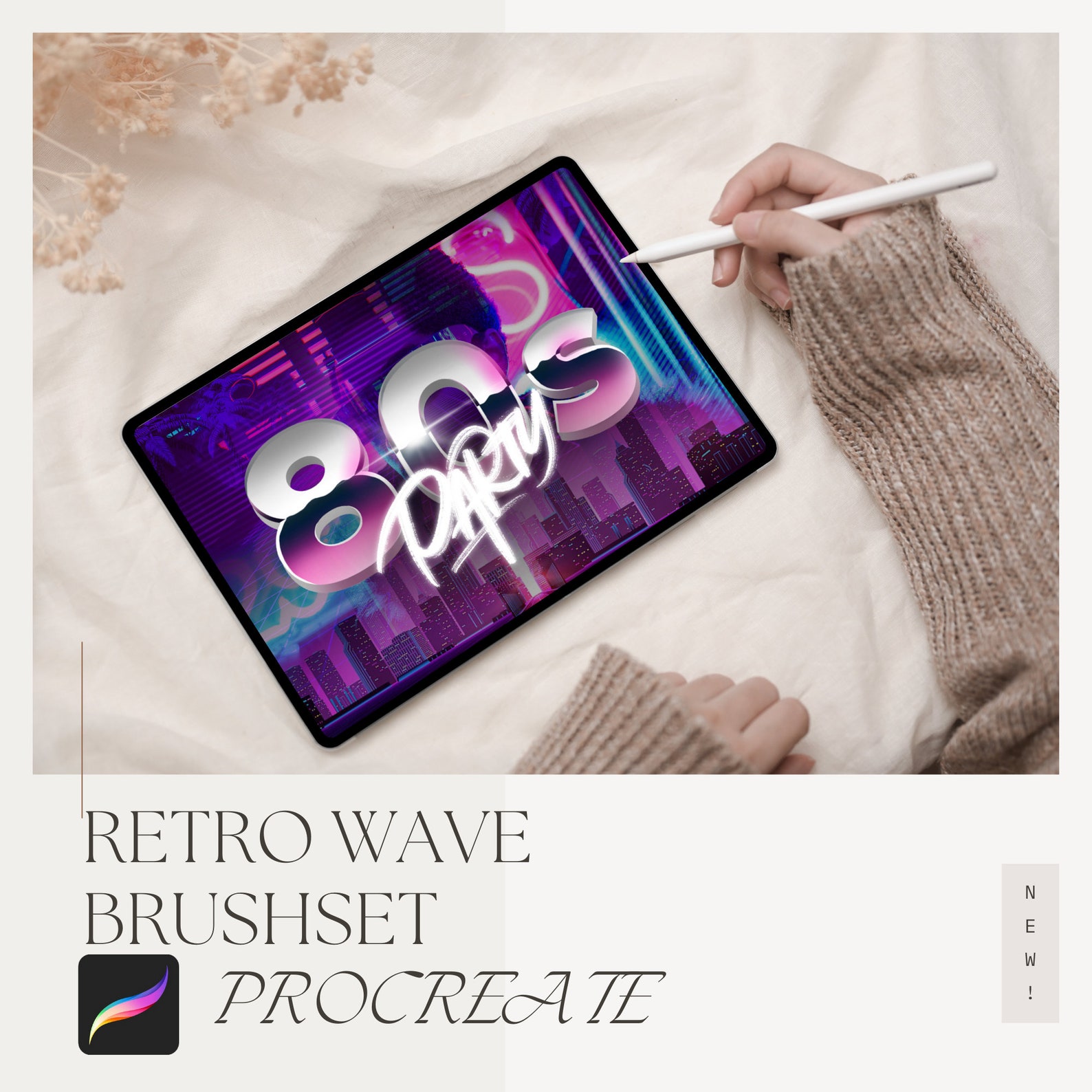 Retro Neon Fonts Bundle Neon Fonts display Fonts Instant Download Party ...