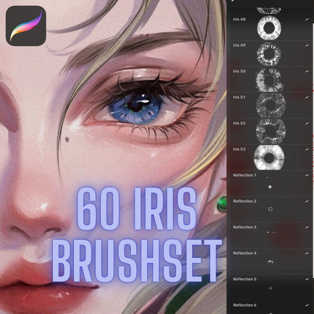 Eyes Brushes for Procreate, Procreate Eyes Brushes Stamps, Realistic ...