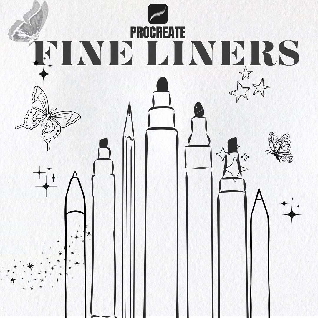 Procreate - Fine Liner Brush Set | Micron Pen Fineliners, Stipple ...