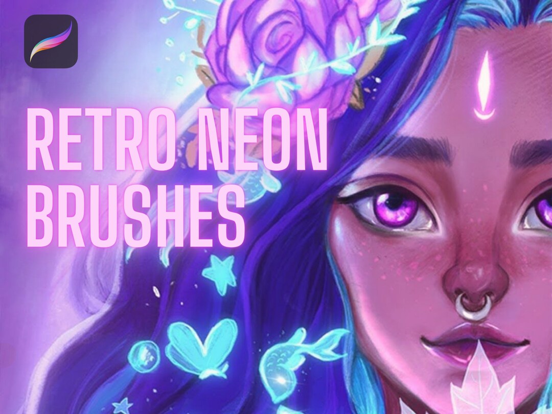 Retro Neon Fonts Bundle Neon Fonts display Fonts Instant Download Party ...