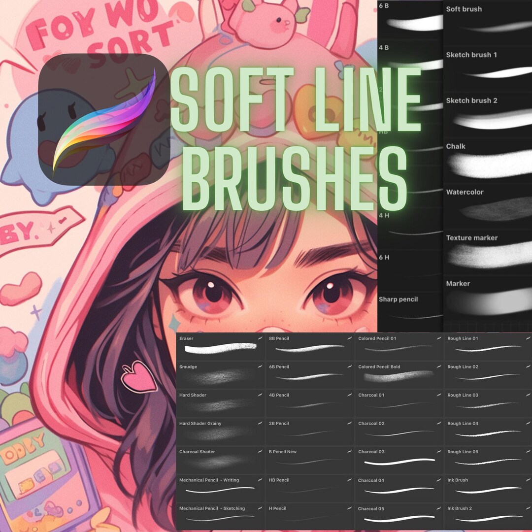 Soft Sketch Brush Set for Procreate | Brushes Included for iPad ...
