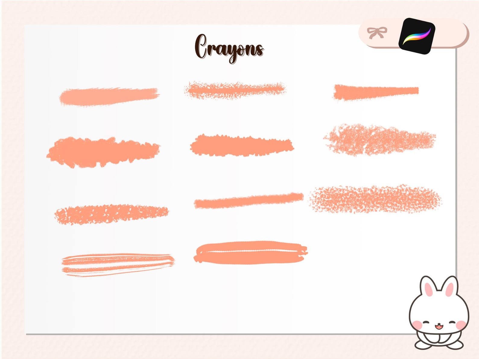 Procreate Crayon Brushes | 15 Crayon Brushes | Crayon Texture Brush ...