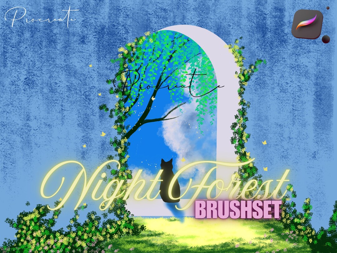 Procreate Forest Nature Brushes. Procreate Plant, Leaves, Tree Brush ...