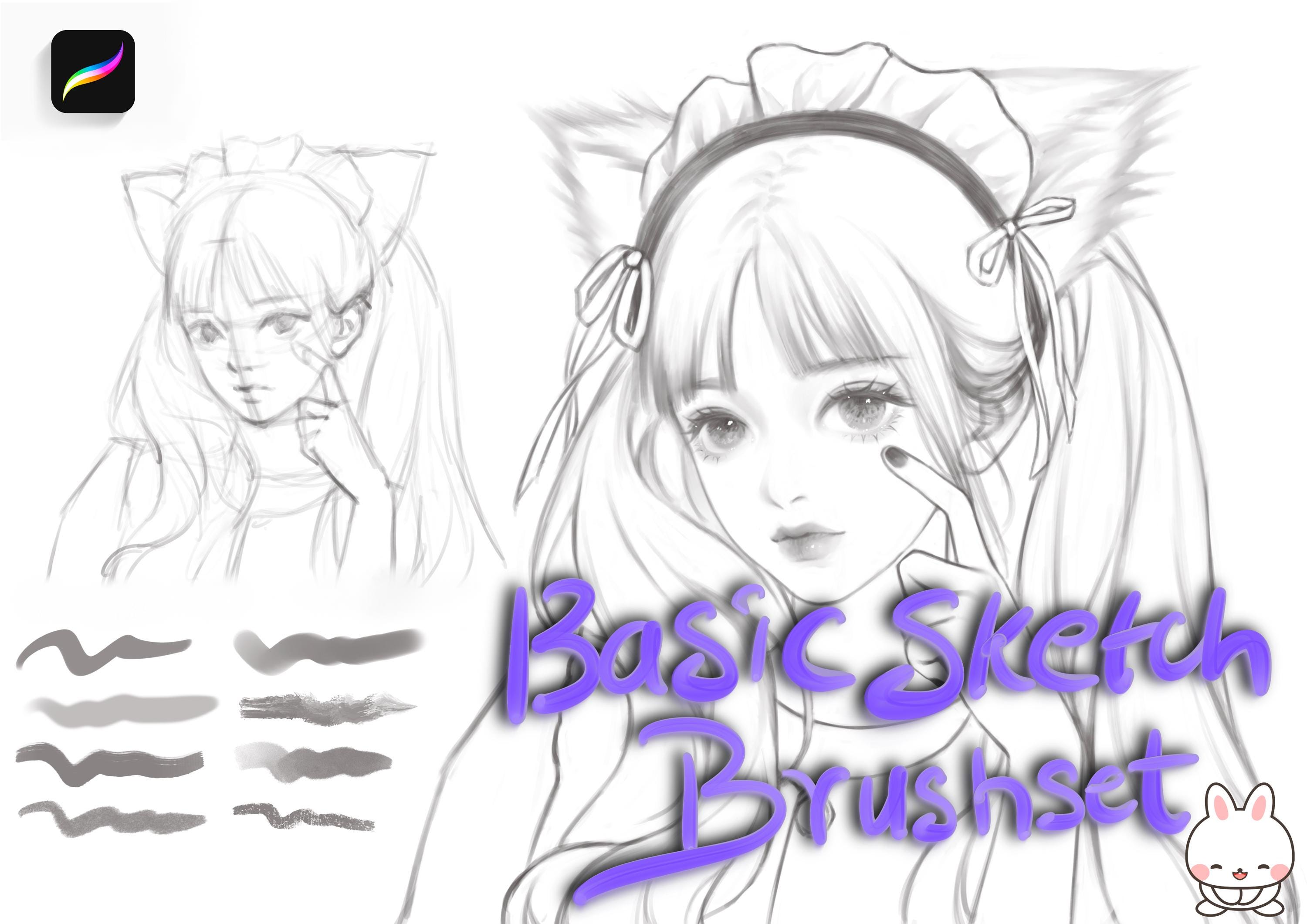 15 +procreate Sketch Brushes, Procreate Sketch and Lineart Brushset ...