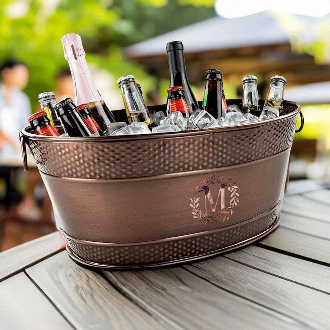 Personalized Beverage Tub With Insulated Party Mat/ Anniversary Gifts ...