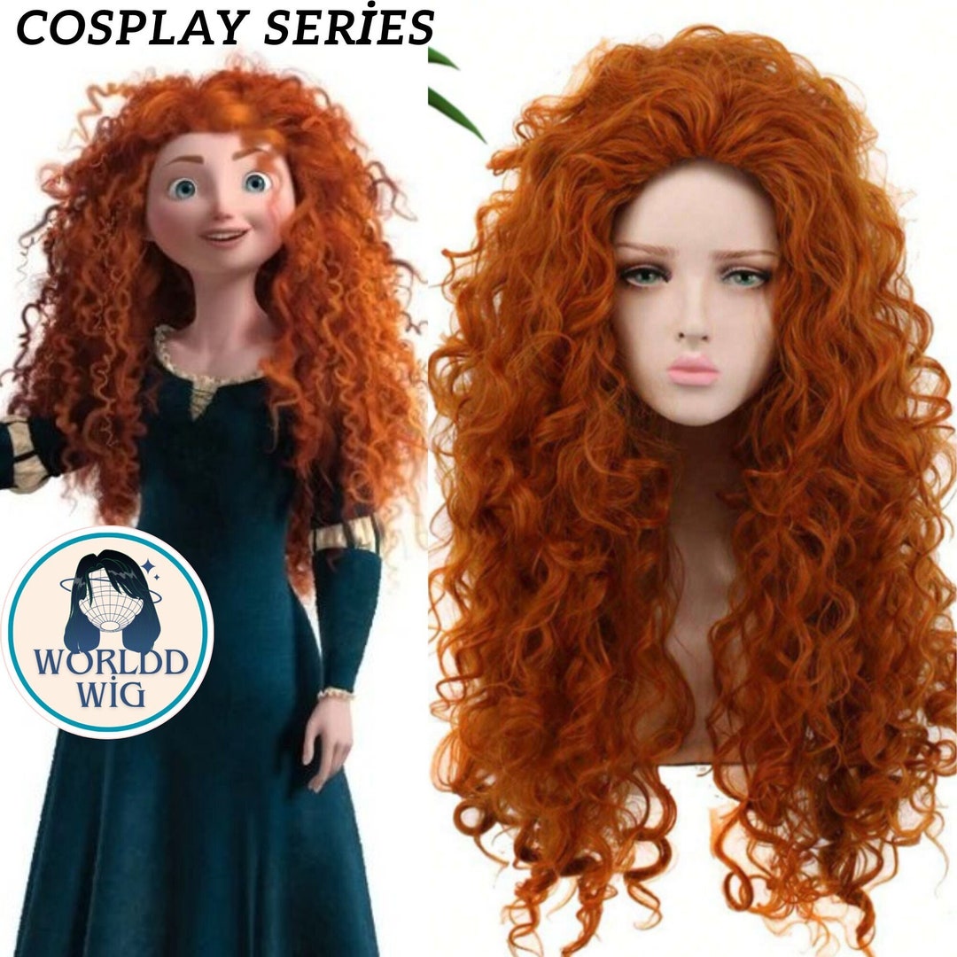 Merida Cosplay Women's Fluffy Wavy Party Halloween Party Cosplay Wig ...