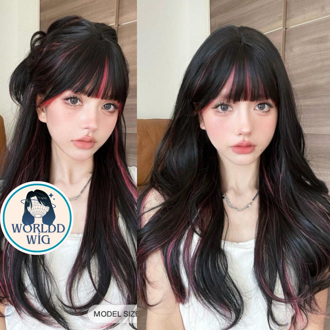 Two Color Long Natural Wave Wig, Suitable for Daily Use, Natural and ...