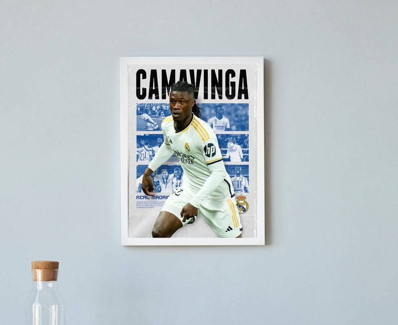 Eduardo Camavinga Real Madrid, Printable A3 Sport Wall Art, Gift for ...