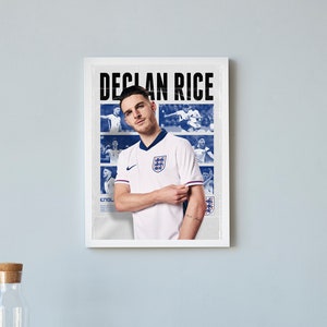 Declan Rice England Euro 2024, Printable A3 Sport Wall Art, Gift for ...