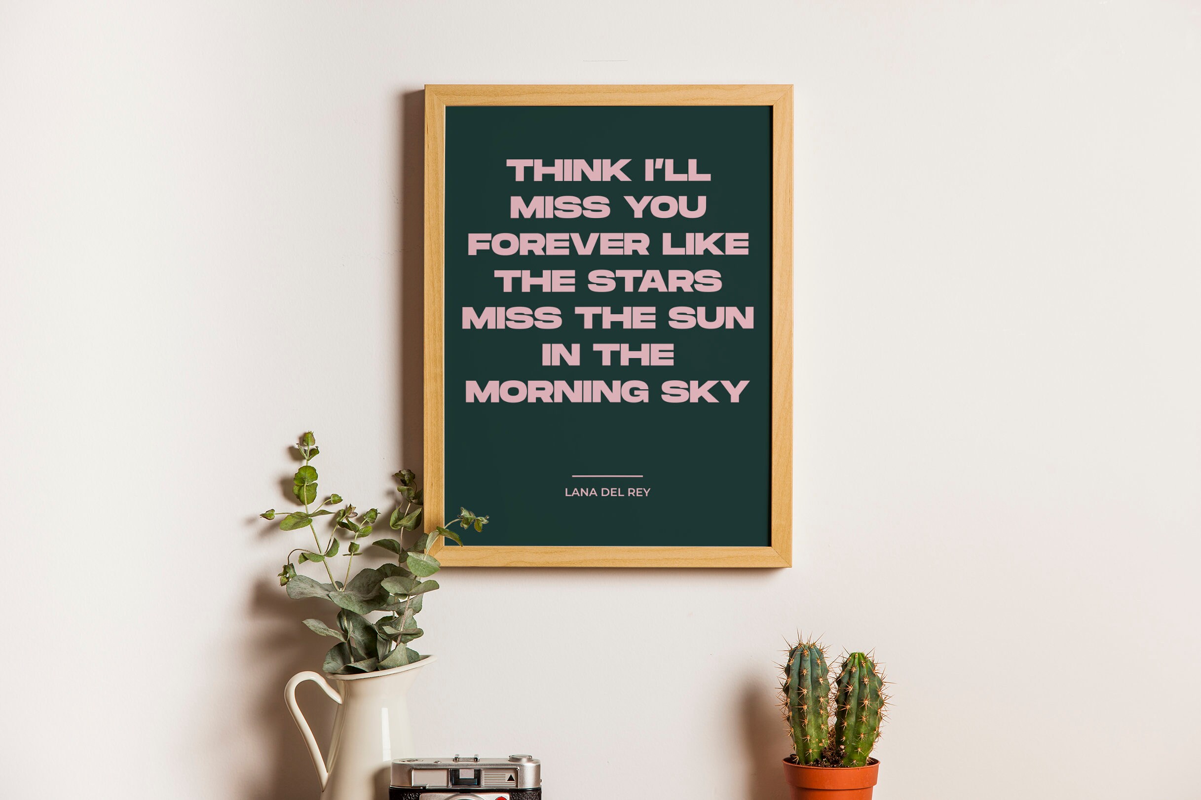 Lana Del Rey Lyrics Music Poster, Affirmation Quote Wall Art ...