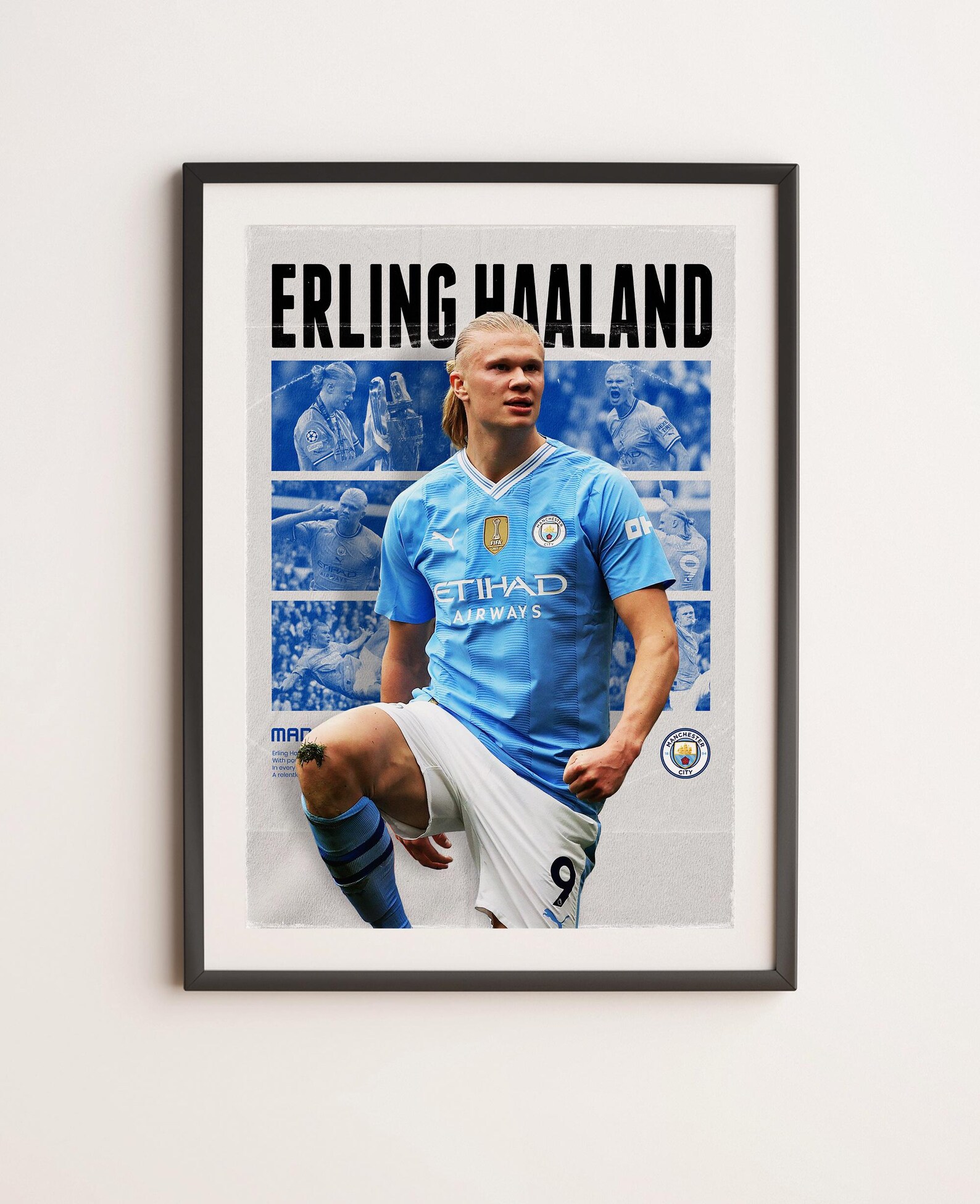 Erling Haaland Poster, Manchester City Poster, Soccer Gifts, Sports ...
