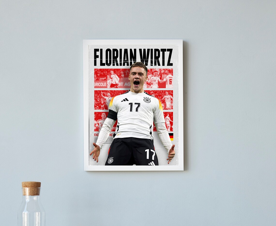 Florian Wirtz Germany Euro 2024, Printable A3 Sport Wall Art, Gift for ...