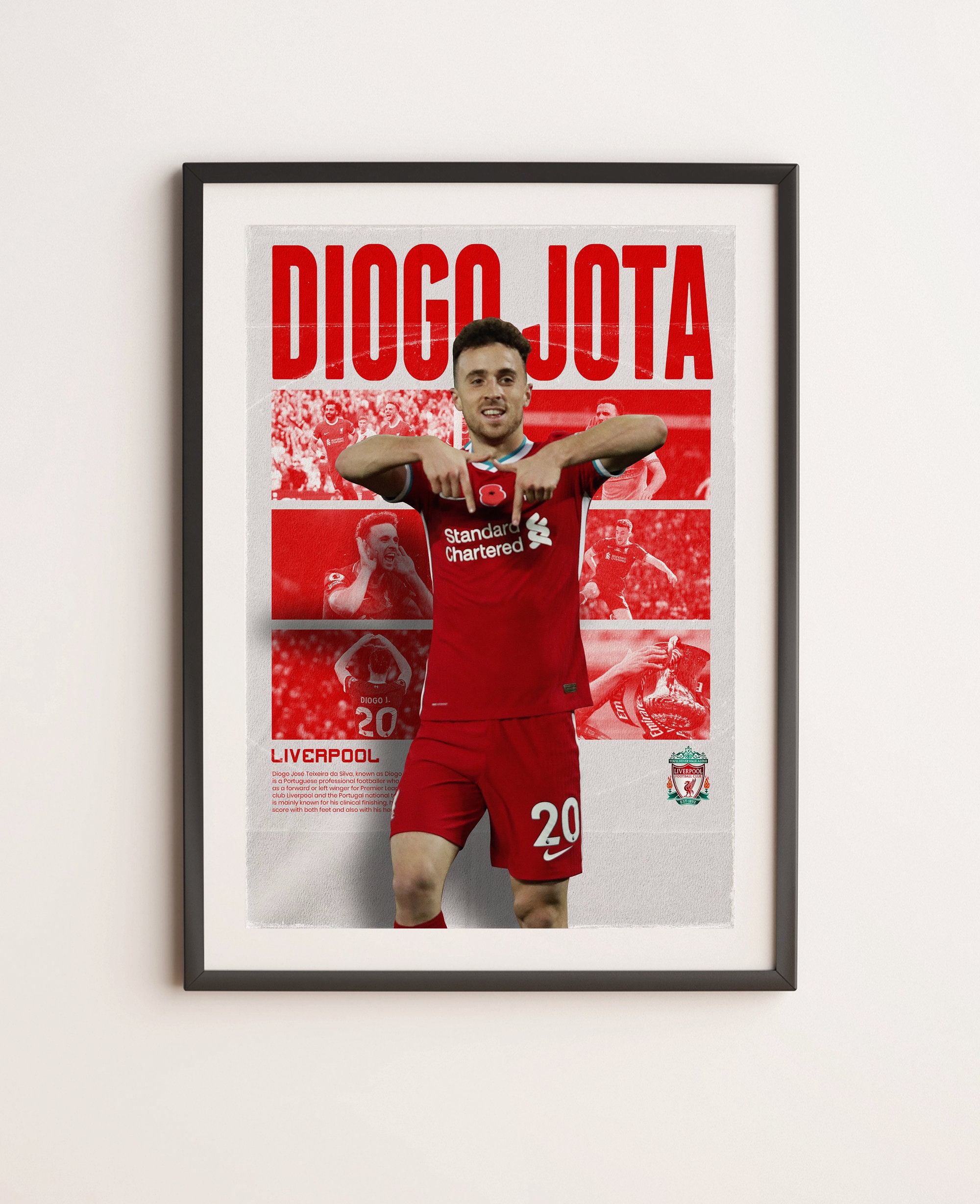 Diogo Jota Liverpool, Printable A3 Sport Wall Art, Gift for Boy, Poster ...