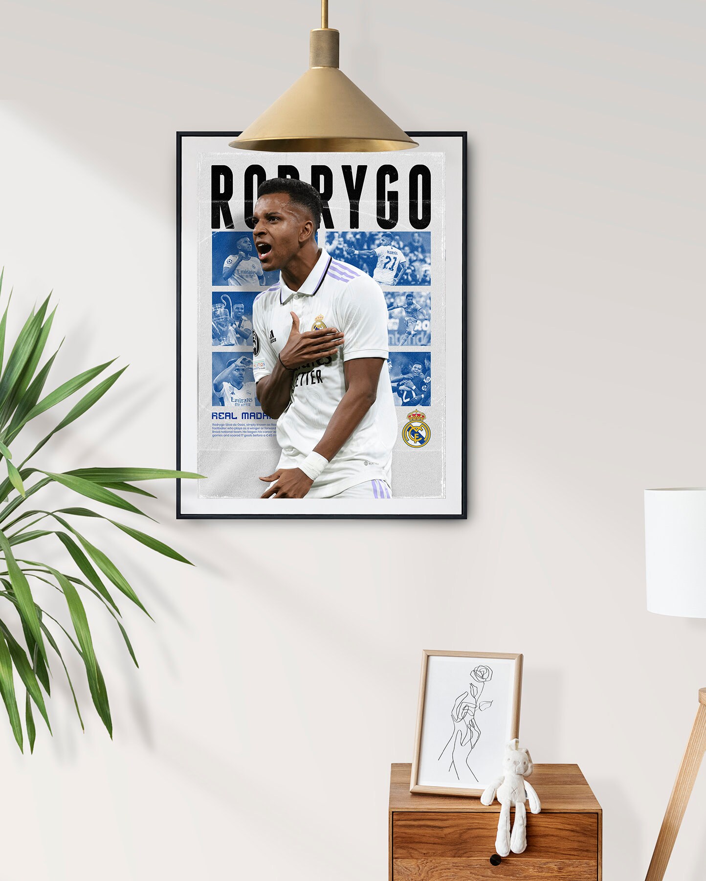 Rodrygo Real Madrid, Printable A3 Sport Wall Art, Gift for Boy, Poster ...