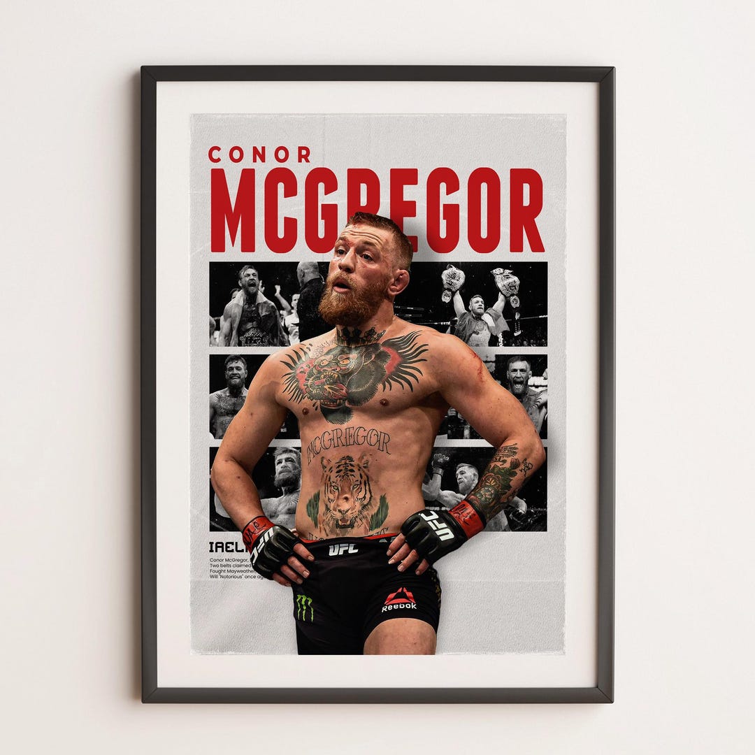 Conor Mcgregor Poster Art Printable, UFC Fighter, Boxing Gift Ideas ...