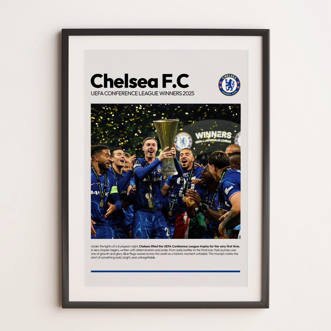 Chelsea Fc Poster Gift, Printable A3 Sport Wall Art, Gift for Boy ...