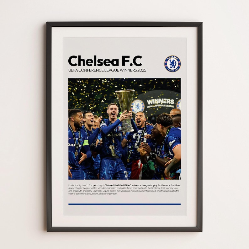 Chelsea Fc Poster Gift, Printable A3 Sport Wall Art, Gift for Boy ...