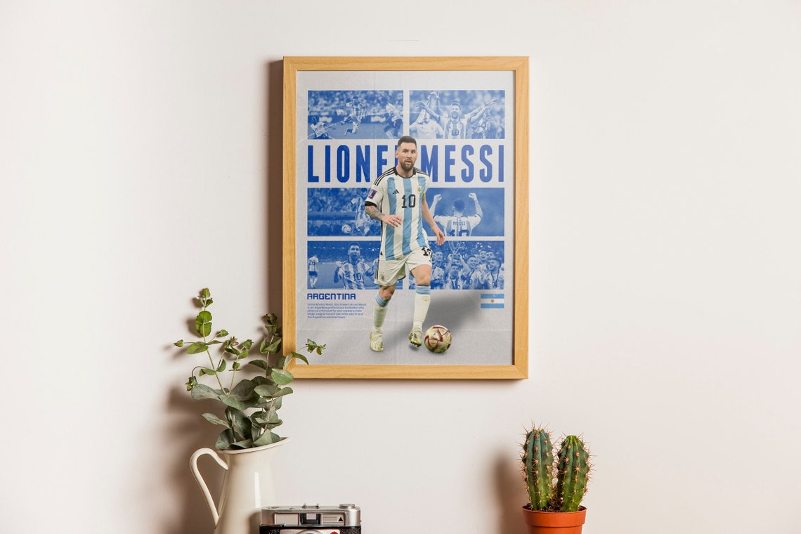 Lionel Messi Argentina, Printable A3 Sport Wall Art, Gift for Boy ...
