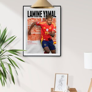 Lamine Yamal Spain, Printable A3 Sport Wall Art, Gift for Boy, Poster ...