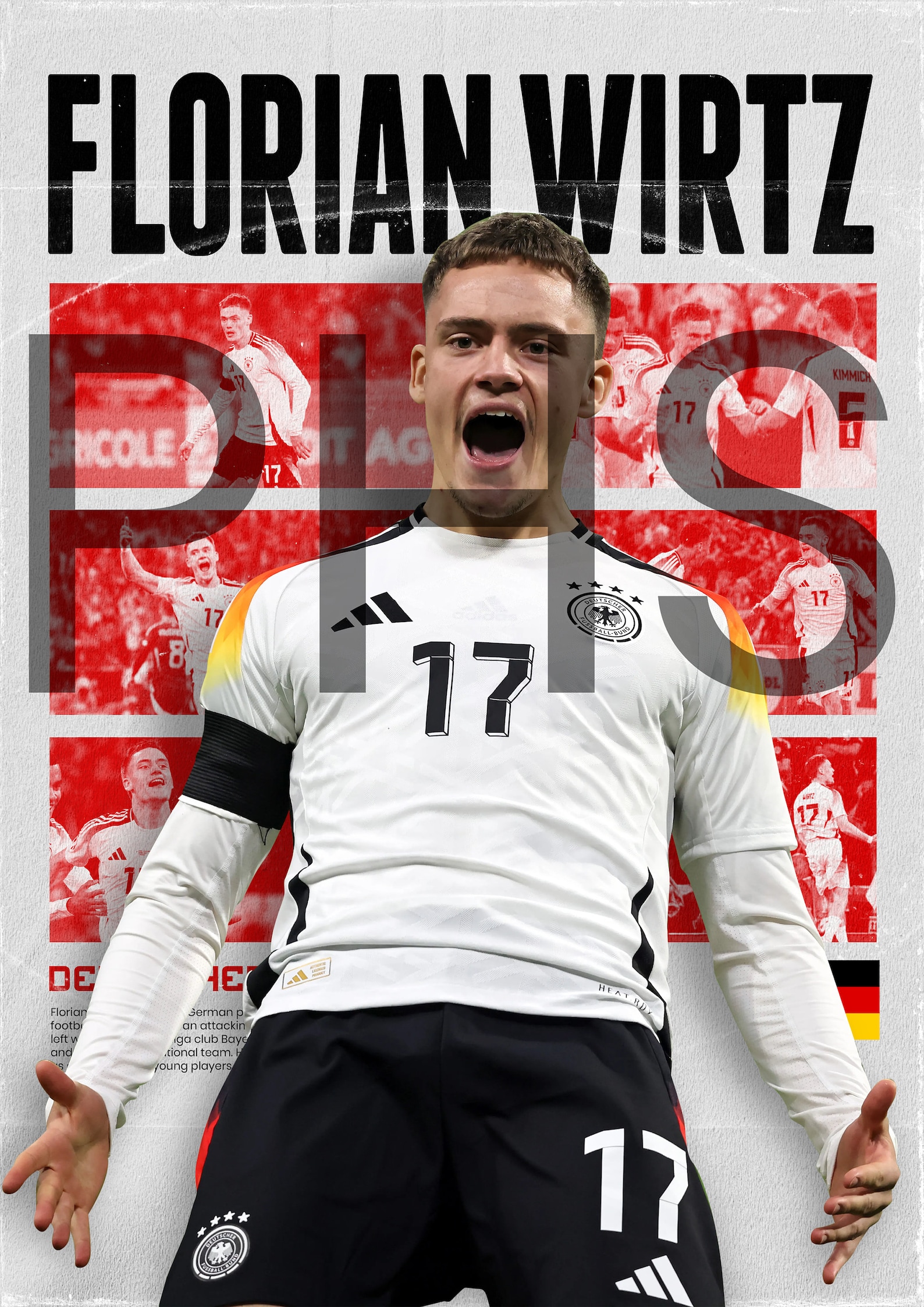 Florian Wirtz Germany Euro 2024, Printable A3 Sport Wall Art, Gift for ...