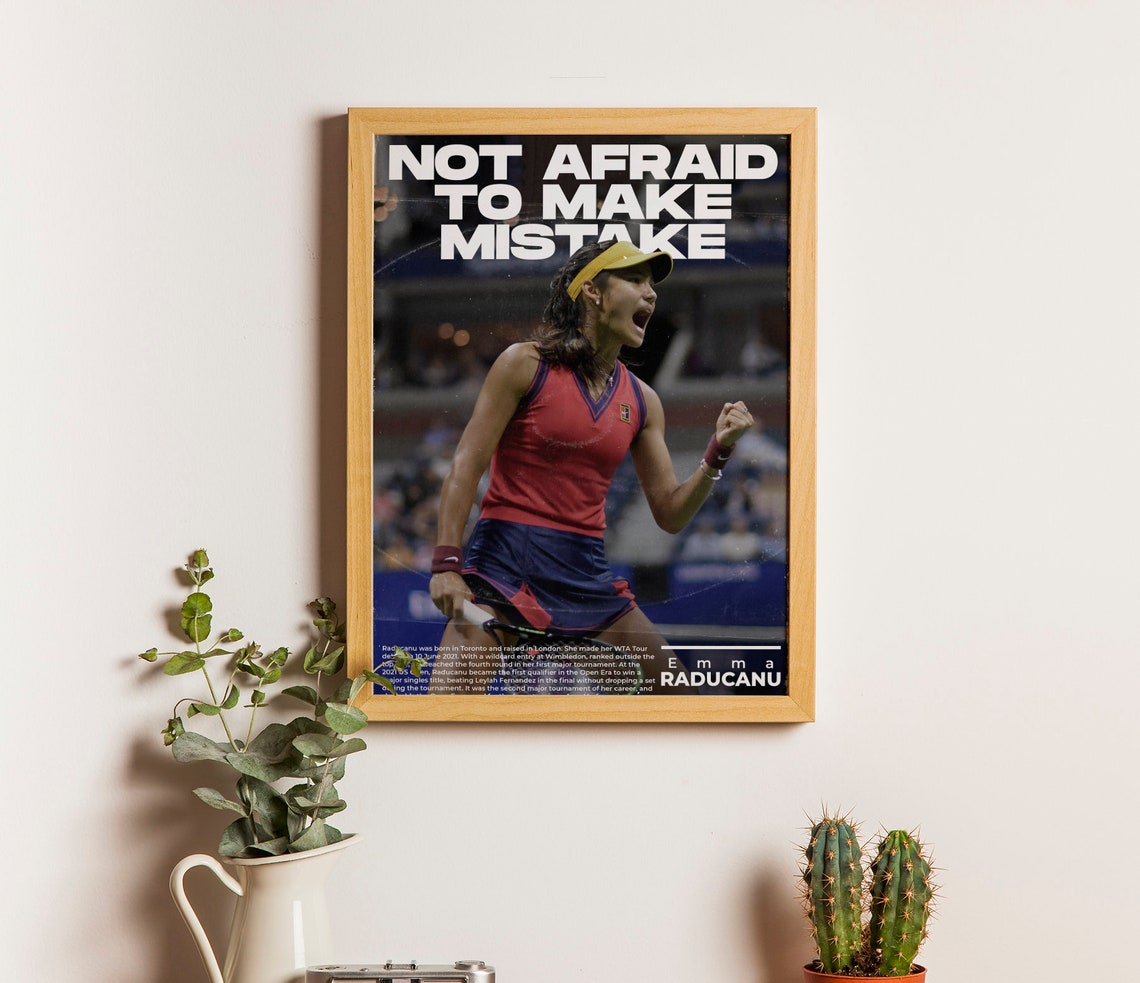 Emma Raducanu Sport Wall Art, Sport Wall Decor, Tennis Player Poster ...