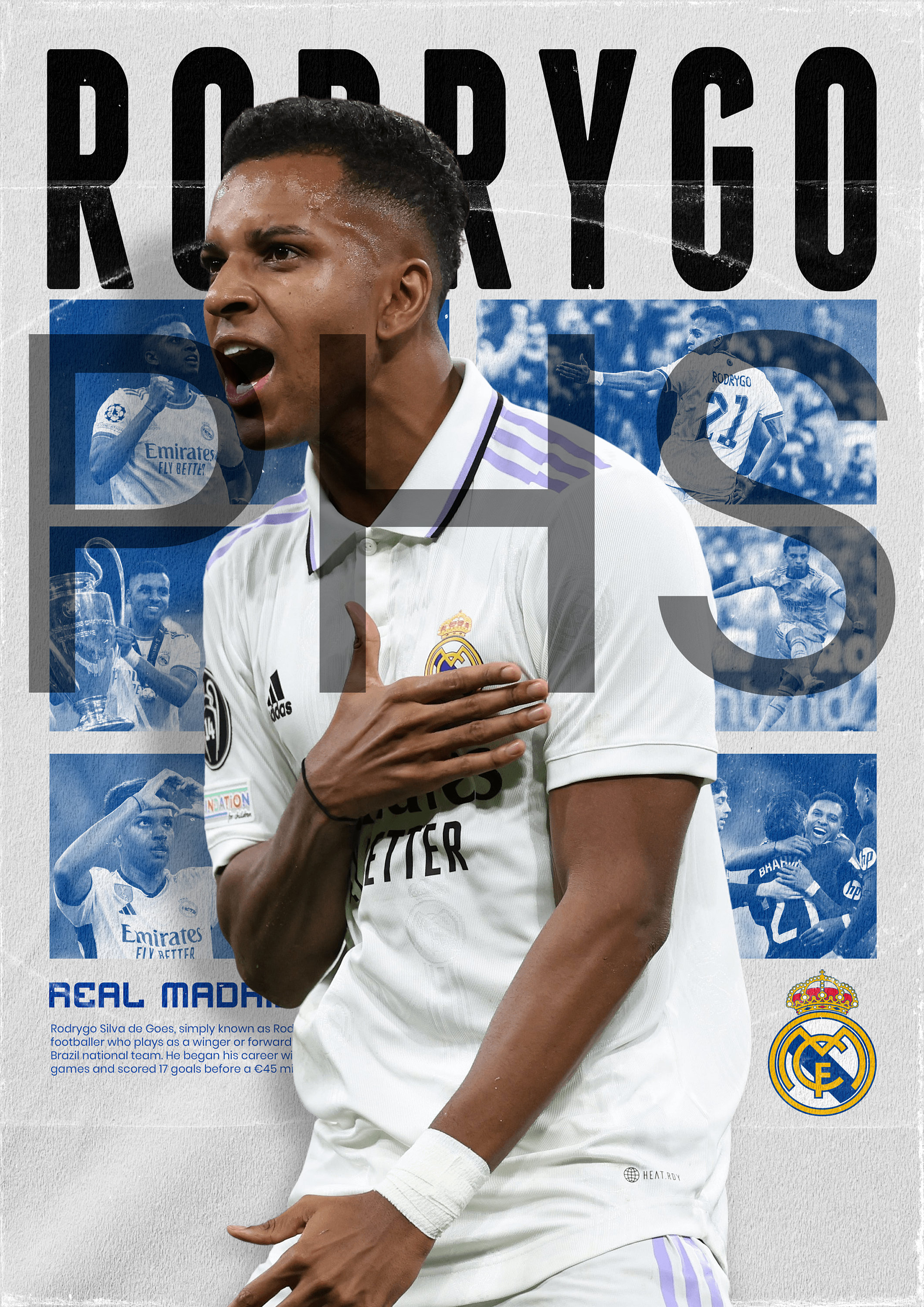 Rodrygo Real Madrid, Printable A3 Sport Wall Art, Gift for Boy, Poster ...