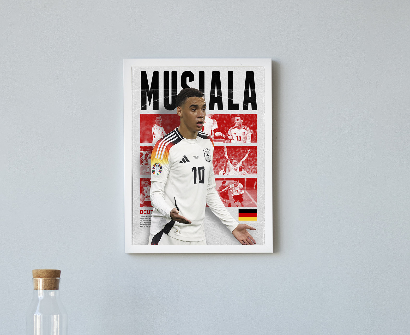Jamal Musiala Germany Euro 2024, Printable A3 Sport Wall Art, Gift for ...