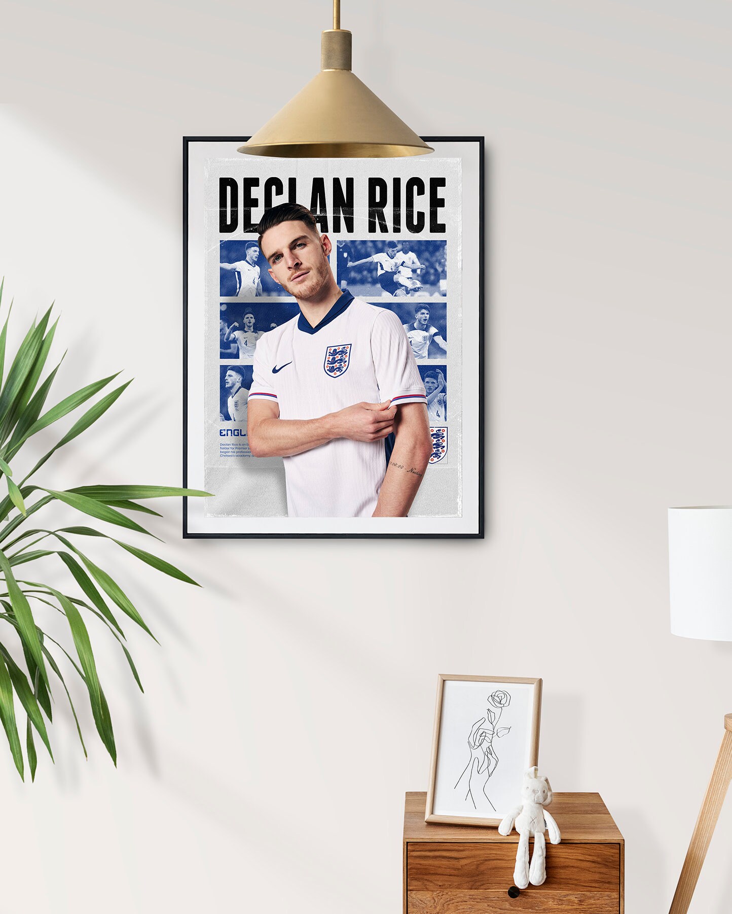 Declan Rice England Euro 2024, Printable A3 Sport Wall Art, Gift for ...