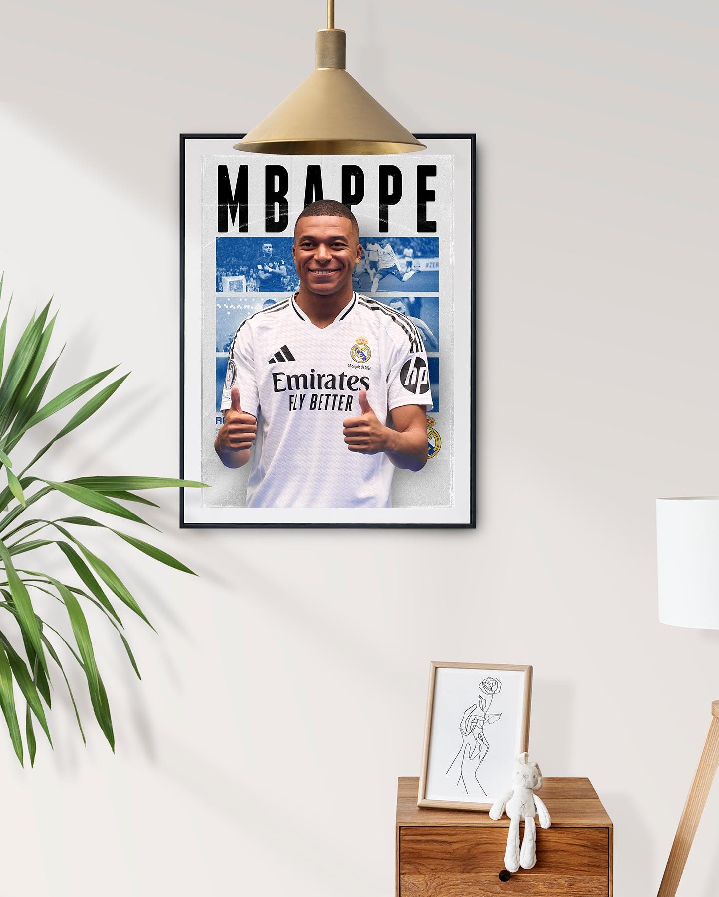 Kylian Mbappe Real Madrid Poster, Printable A3 Sport Wall Art, Gift for ...