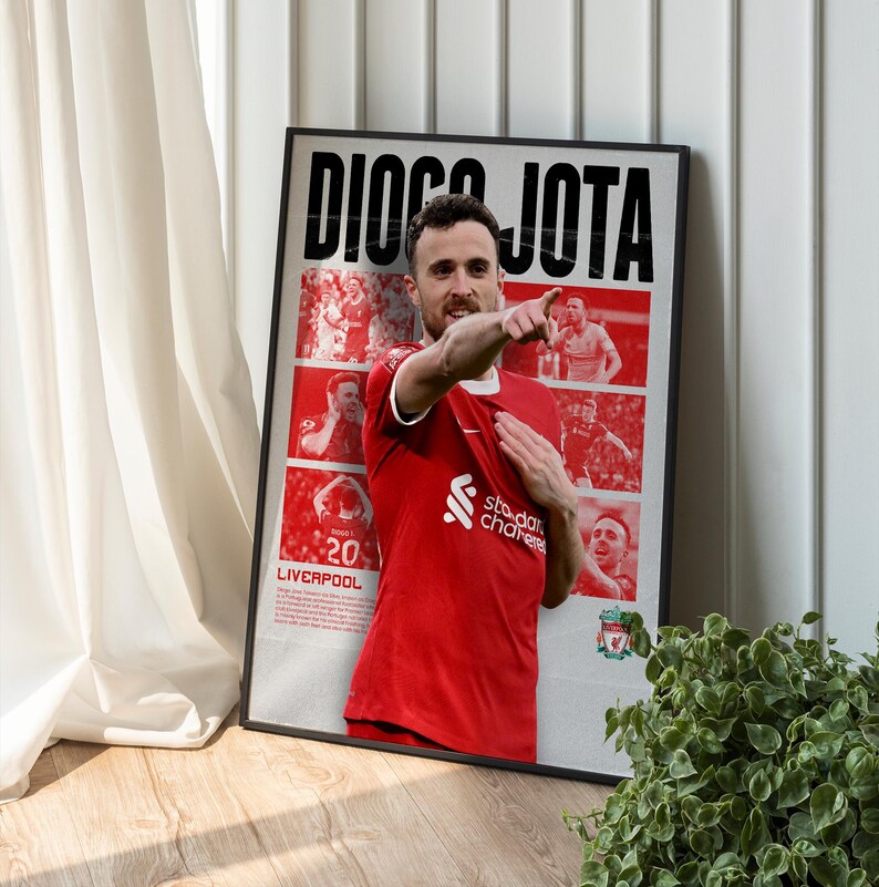 Diogo Jota Liverpool, Printable A3 Sport Wall Art, Gift for Boy, Poster ...
