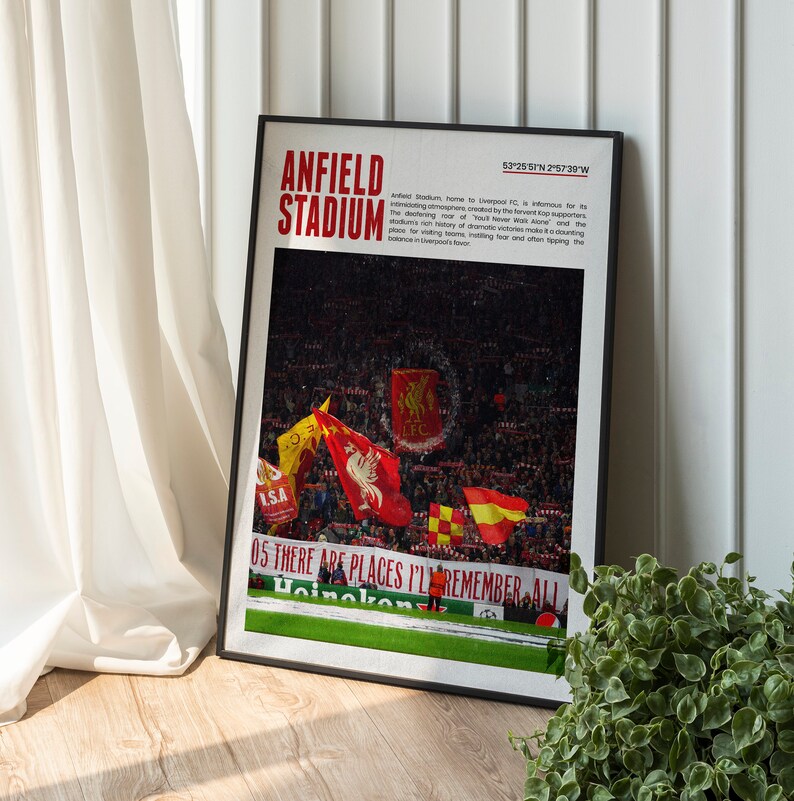 Anfield Liverpool, Printable A3 Sport Wall Art, Gift for Boy, Poster A3 ...