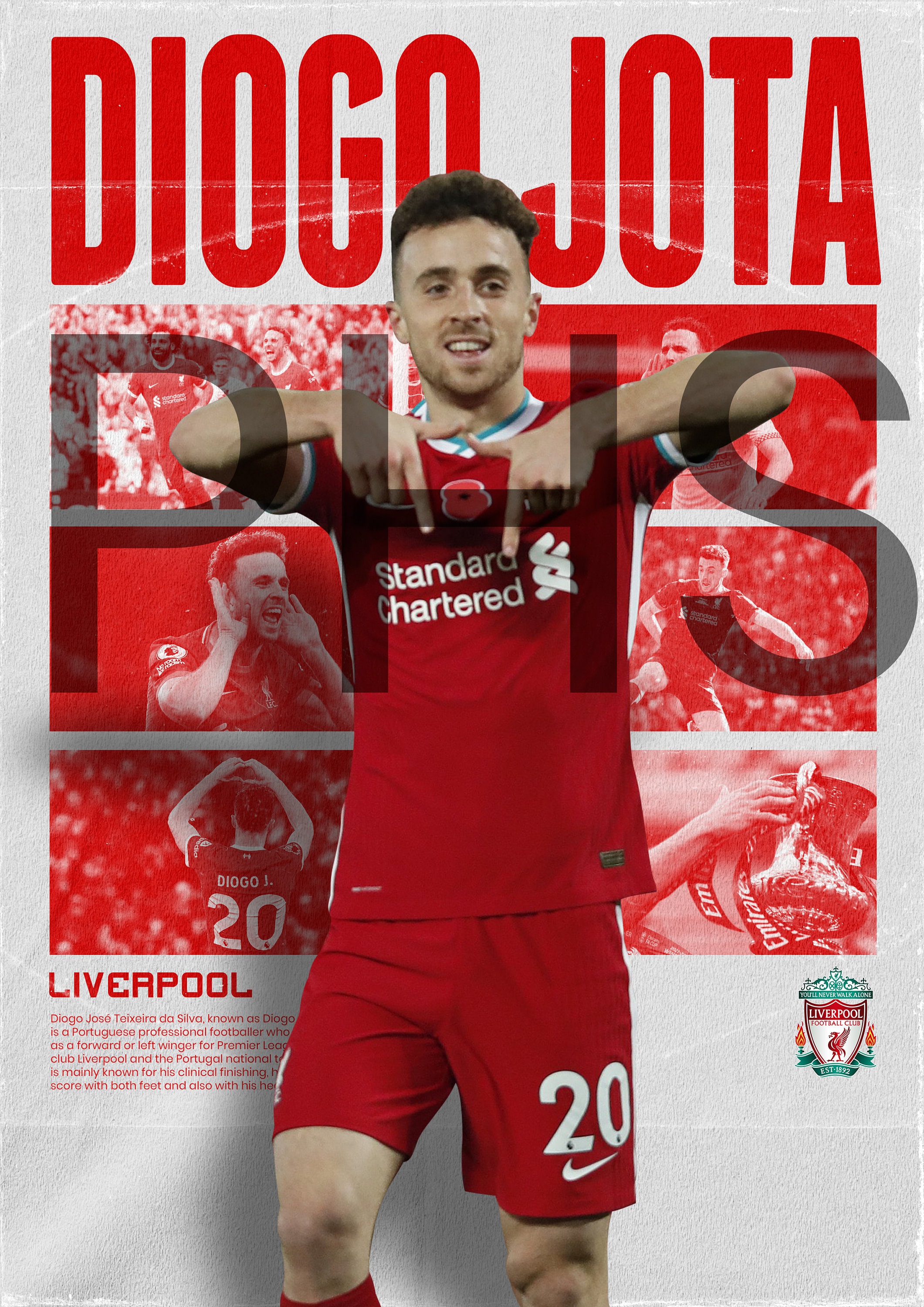 Diogo Jota Liverpool, Printable A3 Sport Wall Art, Gift for Boy, Poster ...