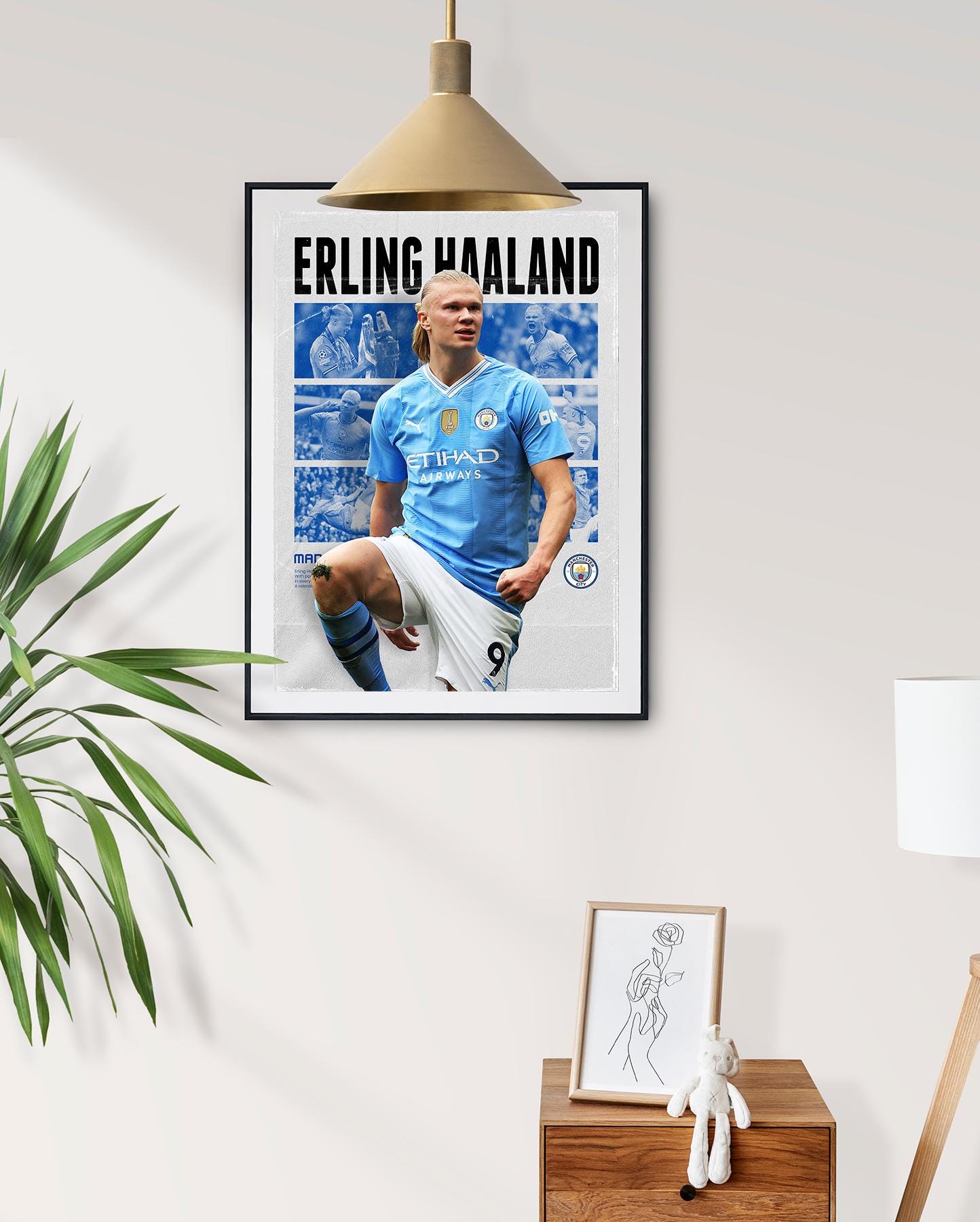 Erling Haaland Poster, Manchester City Poster, Soccer Gifts, Sports ...